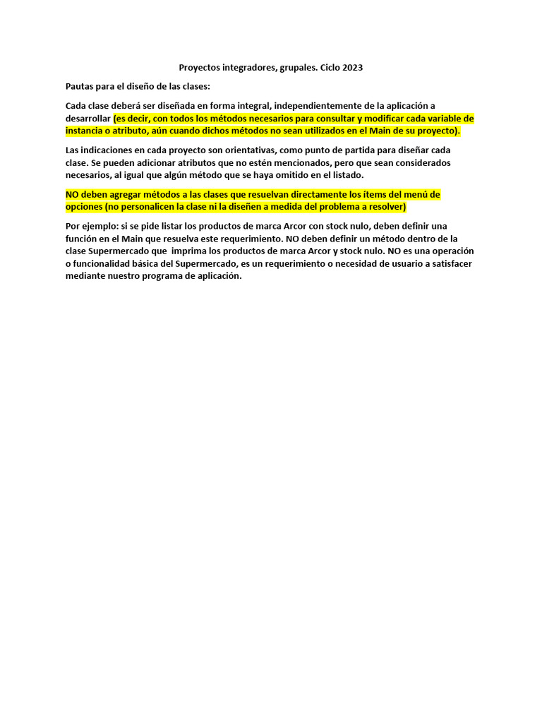 Pautasde Diseño Clases Proyectos | PDF