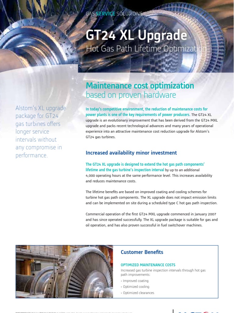 gt24 XL Gas Turbine Upgrade PDF | PDF | Gas Turbine | Gases