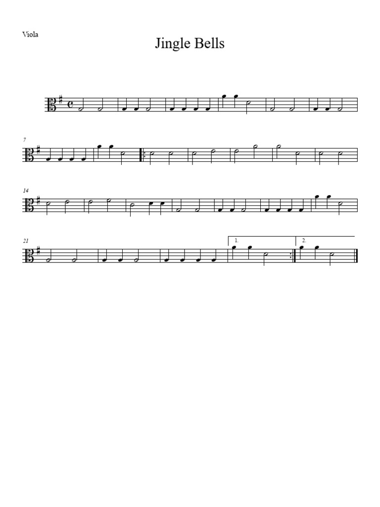 Viola Jingle Bells | PDF