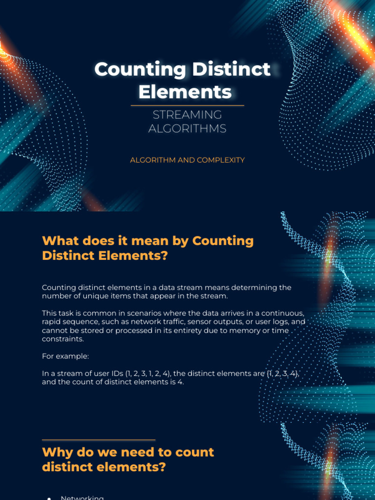 V4 - Counting Distinct Elements | PDF | Applied Mathematics | Algorithms