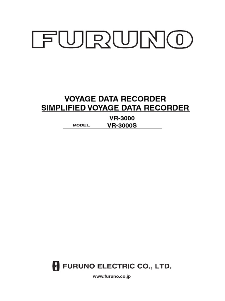 Manual del VR-3000/V-3000S VDR | PDF | Microsoft Windows | Informática