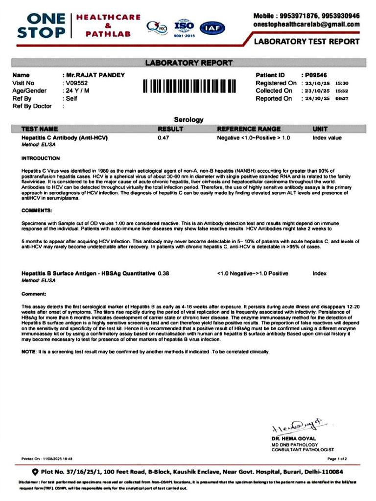 One Stop Patient Report. | PDF