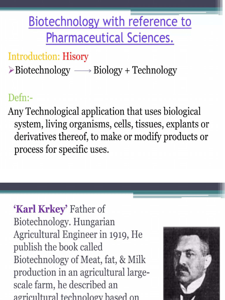 Brief Introduction of Biotechnology | PDF