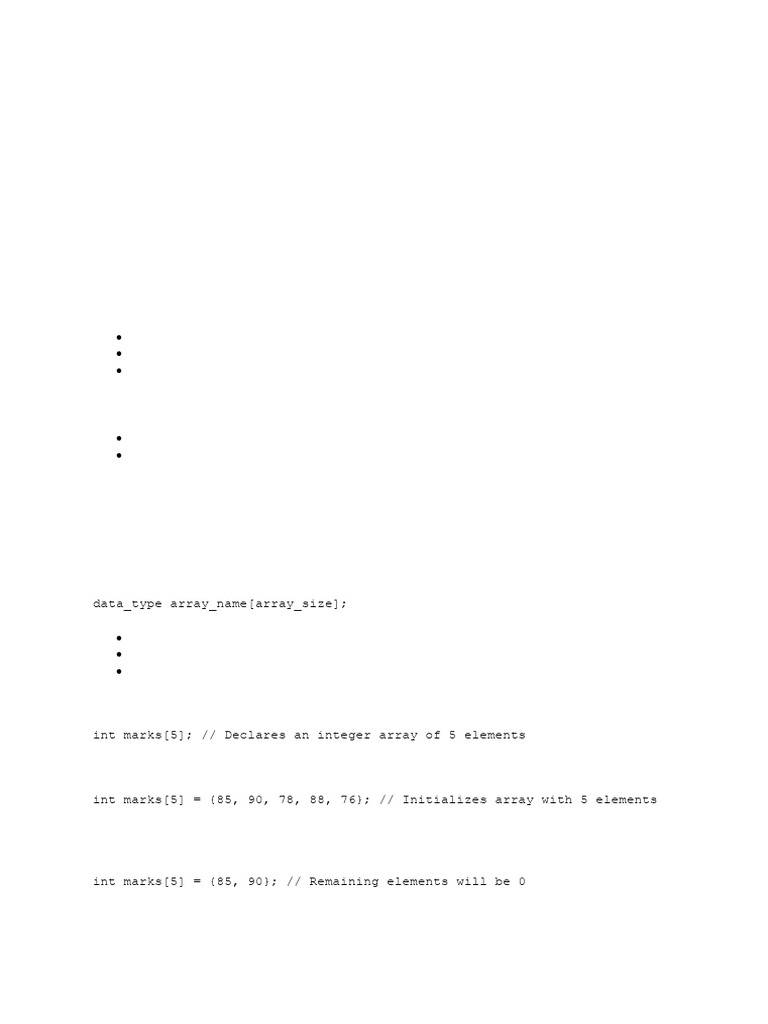 Arrays, Functions, Strings (CO101) | PDF | String (Computer Science ...