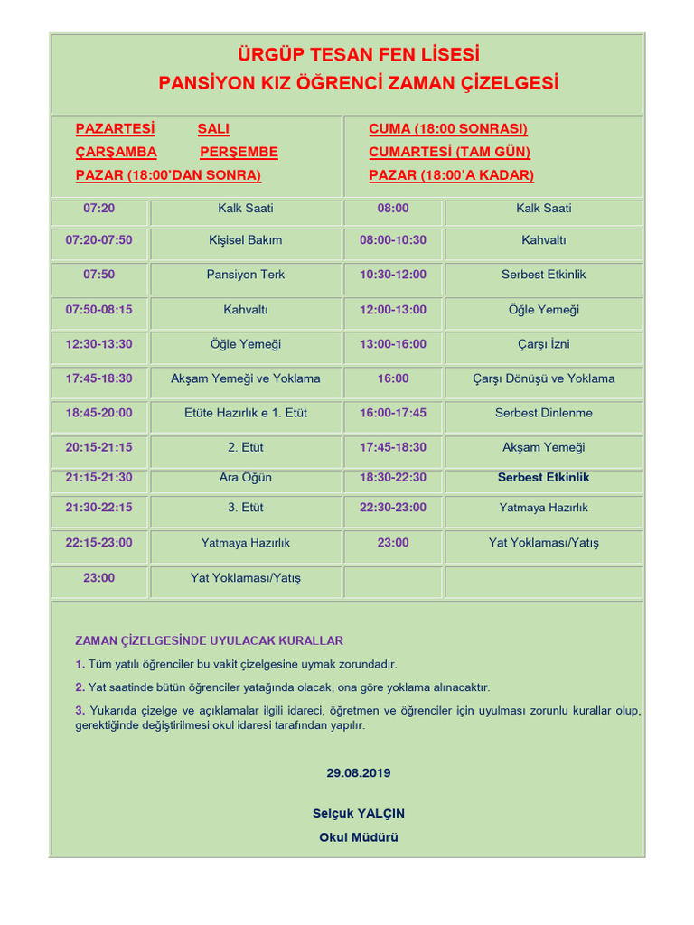 29120900 KYz Zaman Cizelgesi | PDF