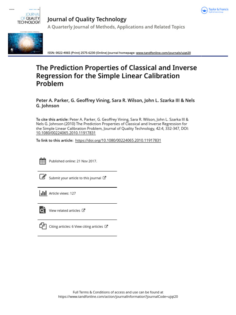 The Prediction Properties of Classical and Inverse Regression For The ...