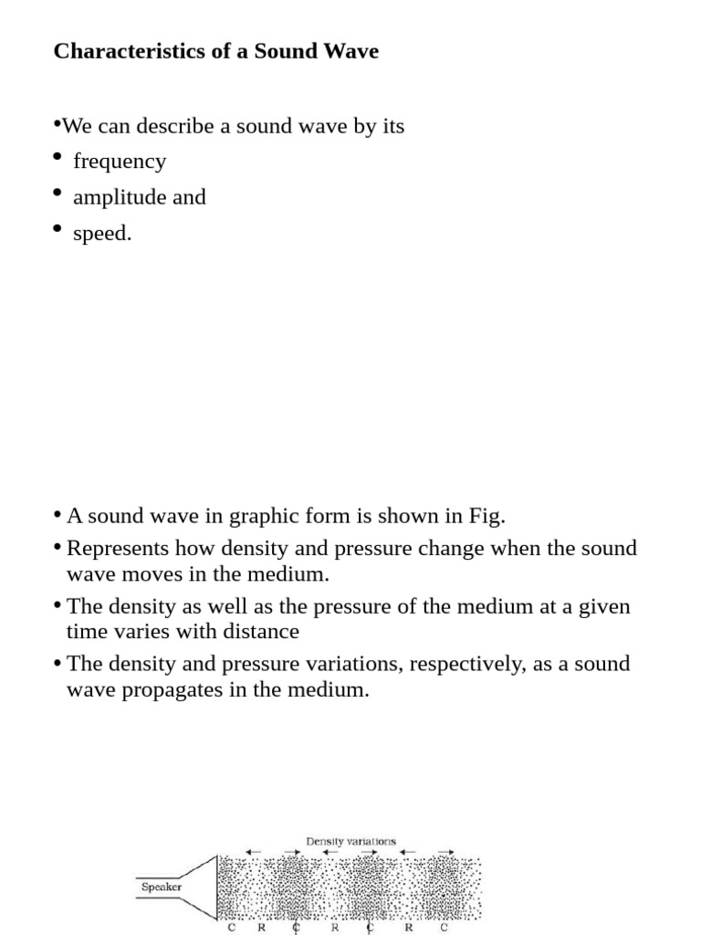 Lecture 04 Characteristics of A Sound Wave | PDF | Sound | Waves
