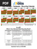 Bin Collection Calendar 2025 | PDF | Waste Management | Waste