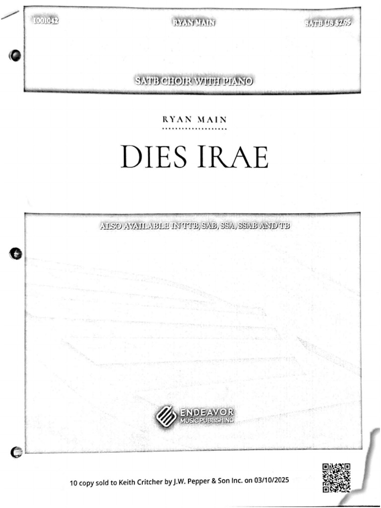 Dies Irae - Ryan Main (SATB Choir) - Mar 11 2025-1-45 PM | PDF