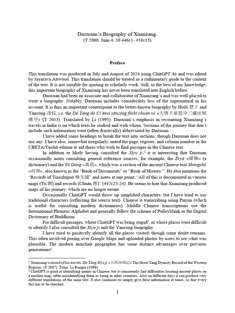 Daoxuans Biography of Xuanzang | PDF | Indus River | Nāstika