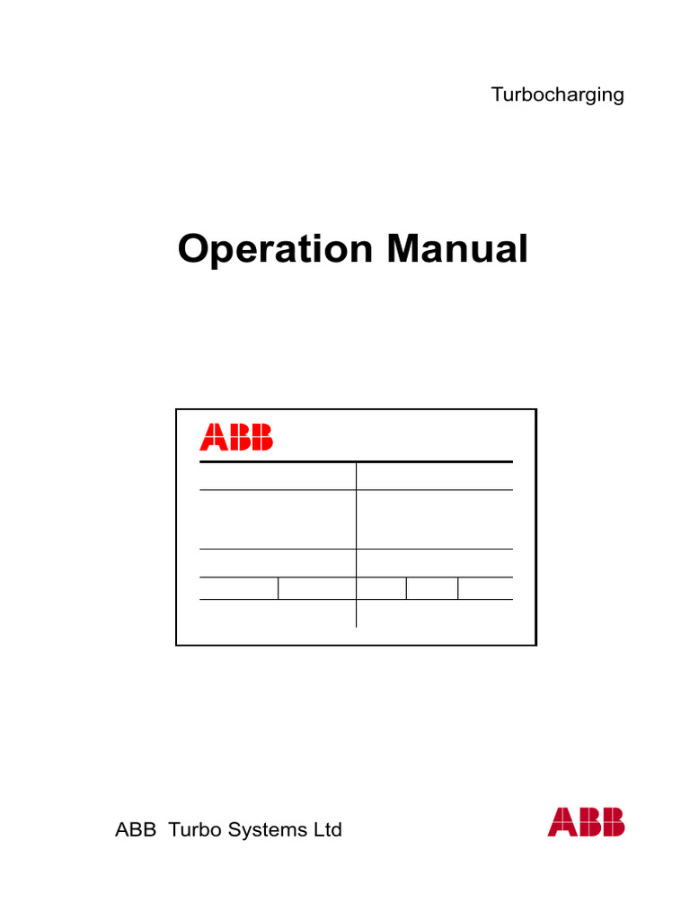 Abb A140-M56 Turbocharger | PDF | Noise