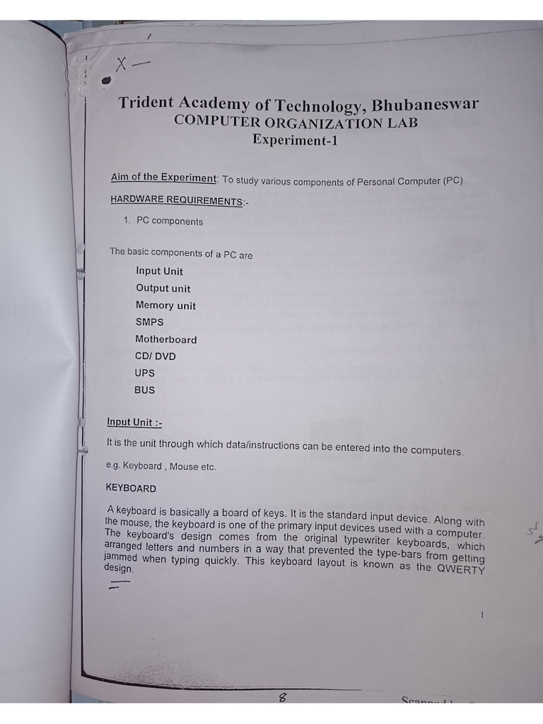COA 1st Experiment | PDF