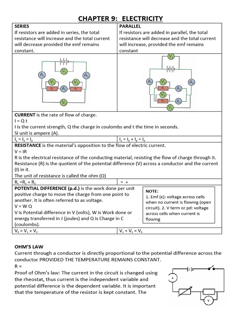 Understanding Electricity: Current, Resistance, and Power | PDF ...