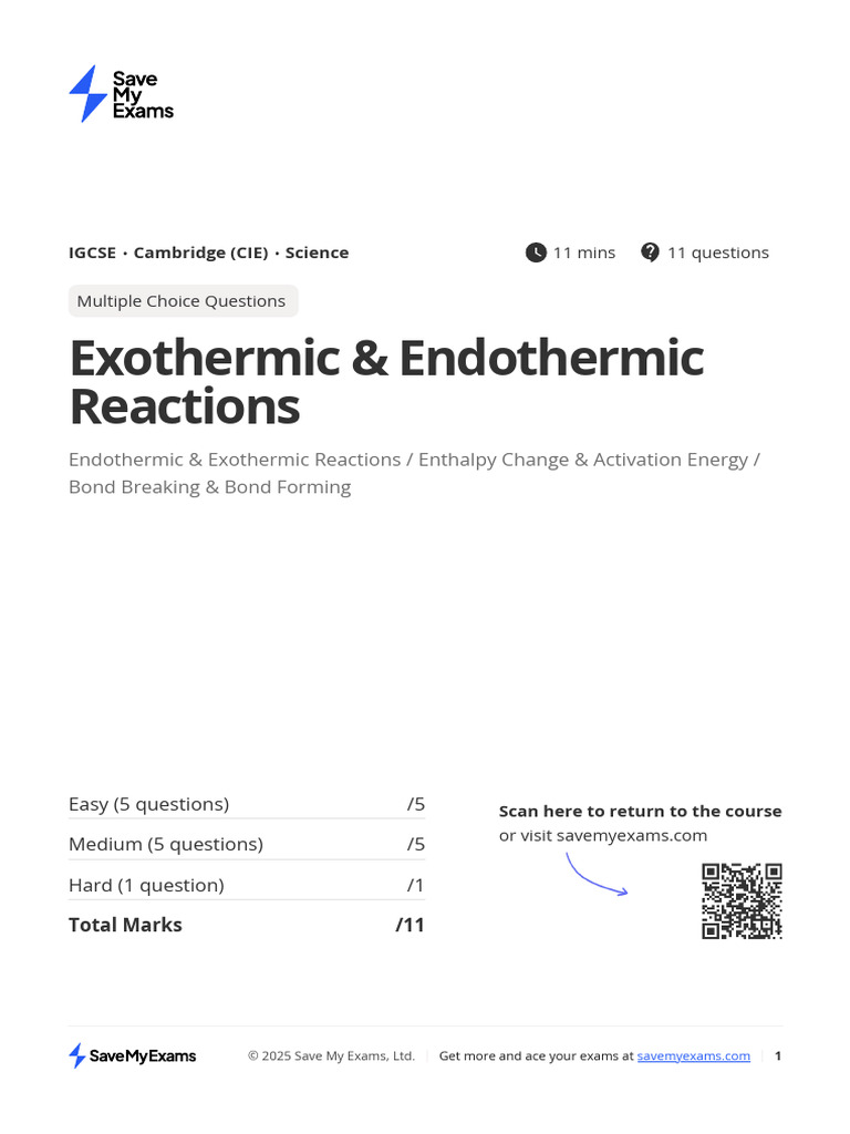 Exothermic and Endothermic Reactions ZTDsZNypdWjDhf9m | PDF | Chemical ...