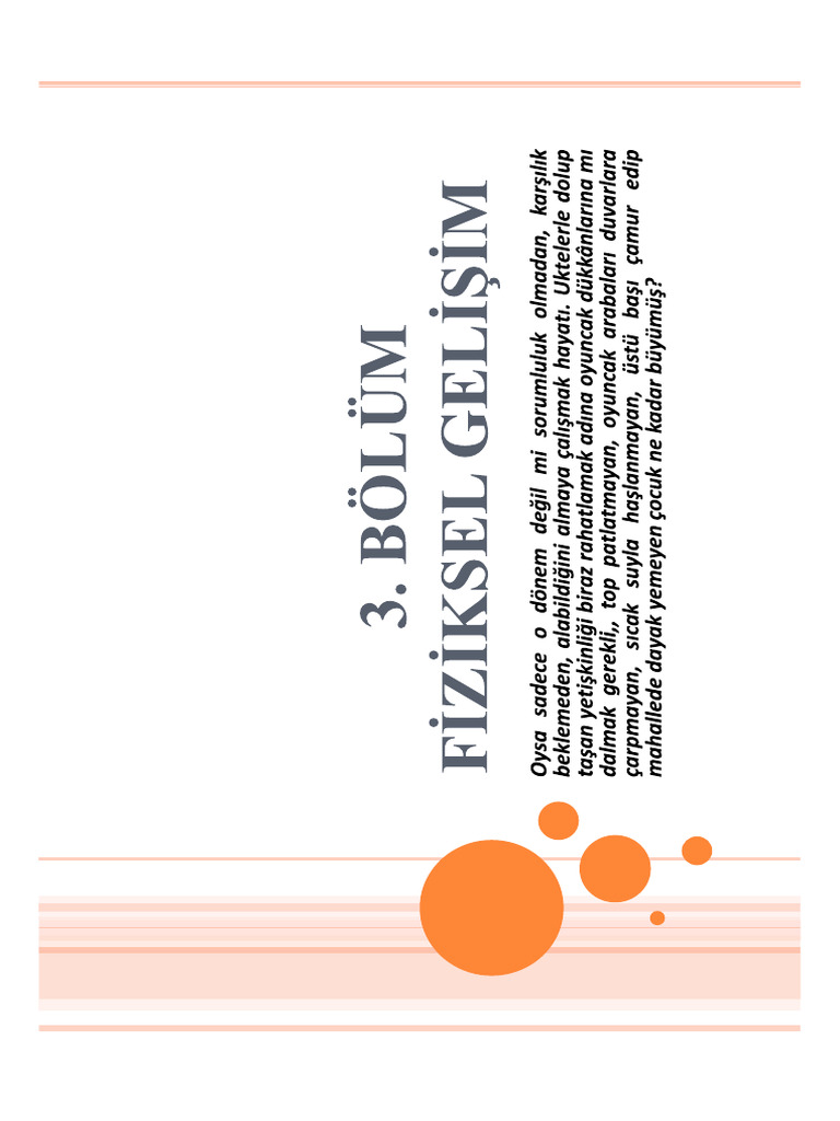 Fiziksel Gelişim | PDF