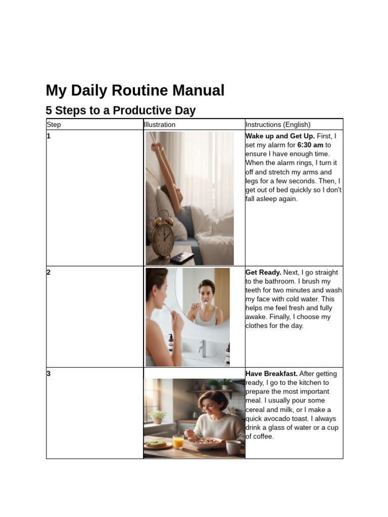 Daily Routine for Productivity | PDF