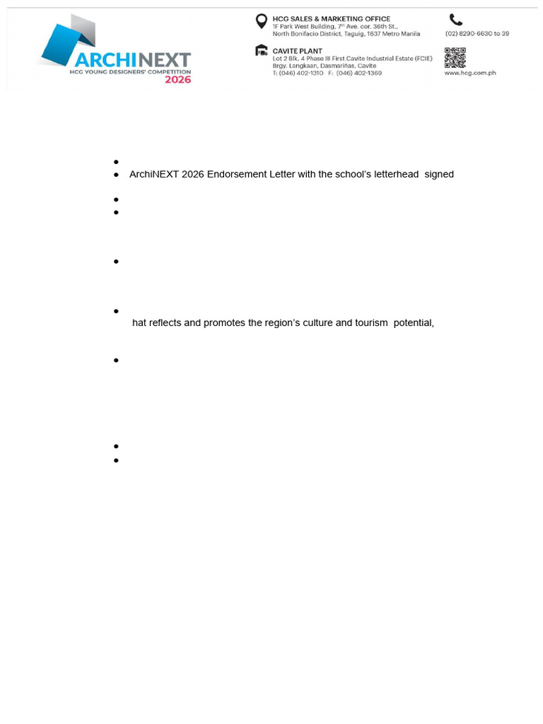 ArchiNEXT 2026 Application Guidelines | PDF