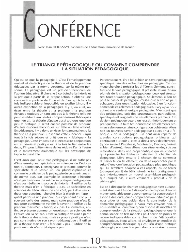 Le Triangle Pedagogique Ou Comment Comprendre La Situation Pedagogique ...