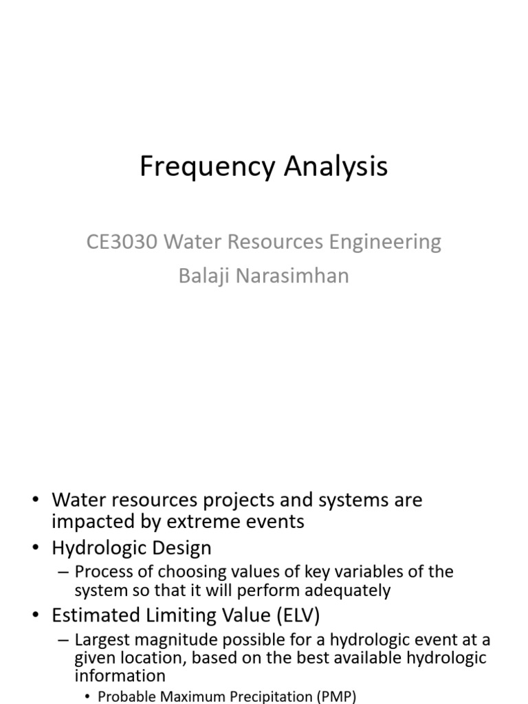 4 Frequency Analysis | PDF | Flood | Normal Distribution