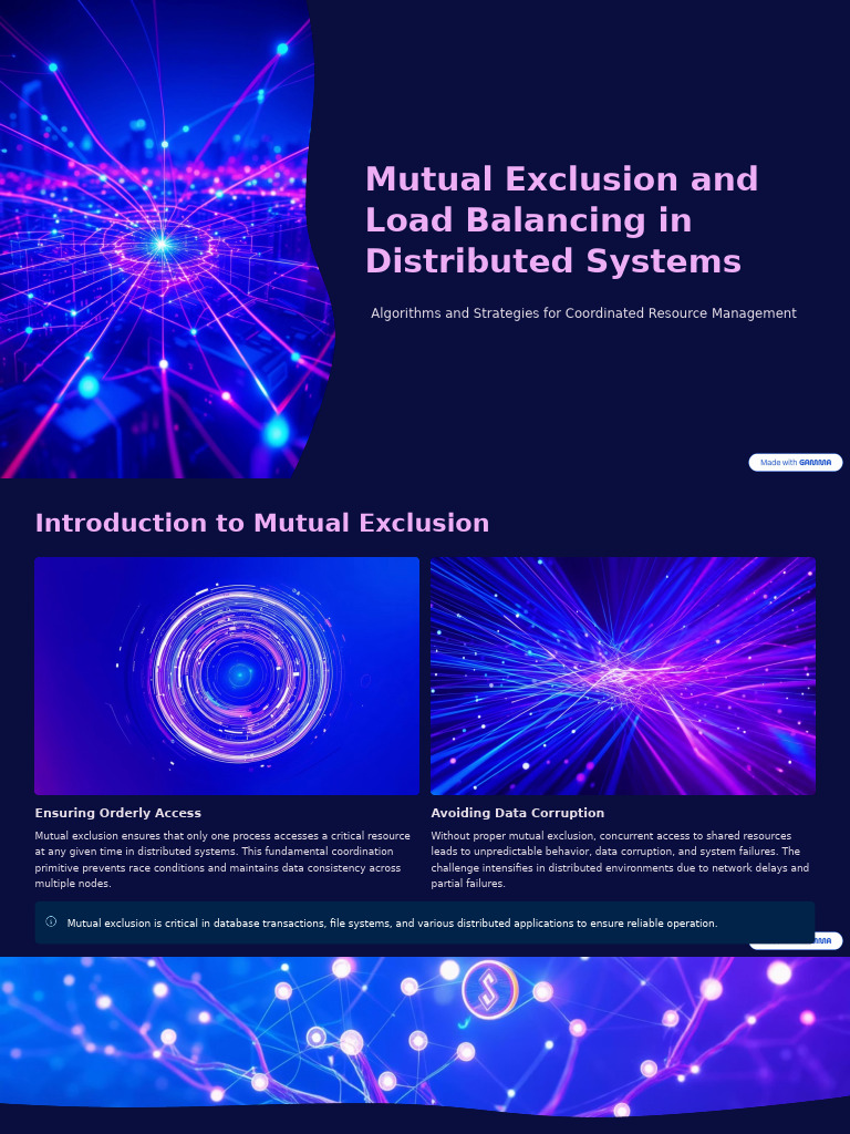 Mutual Exclusion and Load Balancing in Distributed Systems | PDF | Load Balancing (Computing ...