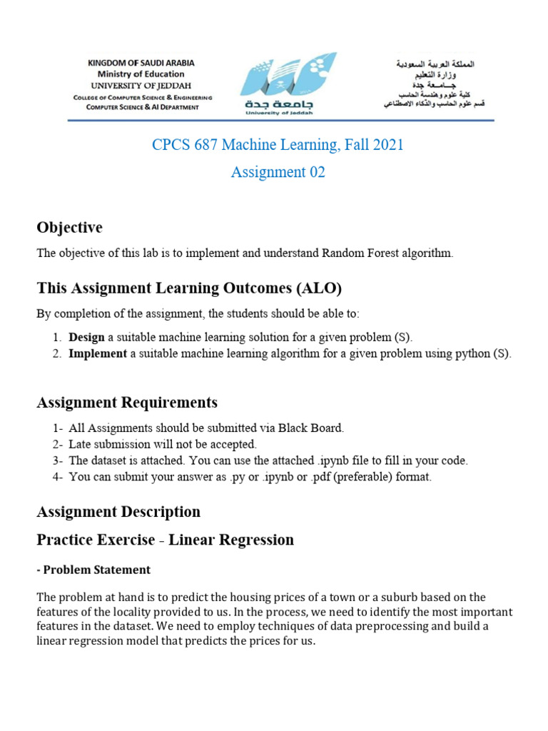 Assignment 02 | PDF | Machine Learning | Coefficient Of Determination