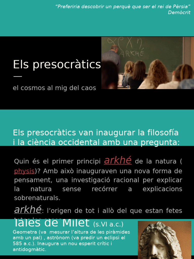 Els Presocràtics | PDF
