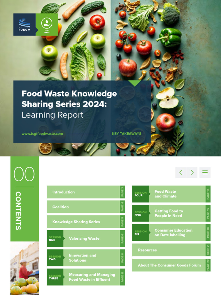 2024 Food Waste Knowledge Sharing Series Learning Report | PDF ...