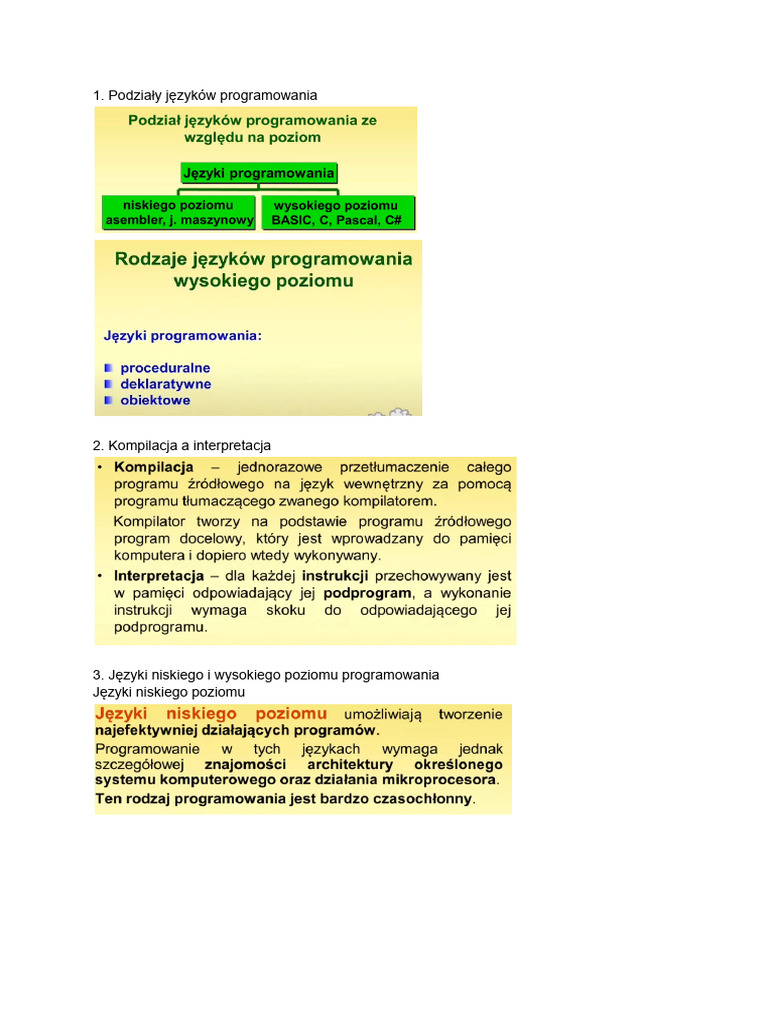 Opracowanie Na Jezyki | PDF