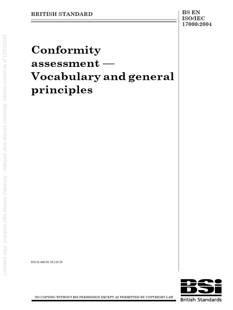 British Standard Compliance Overview | PDF | International ...