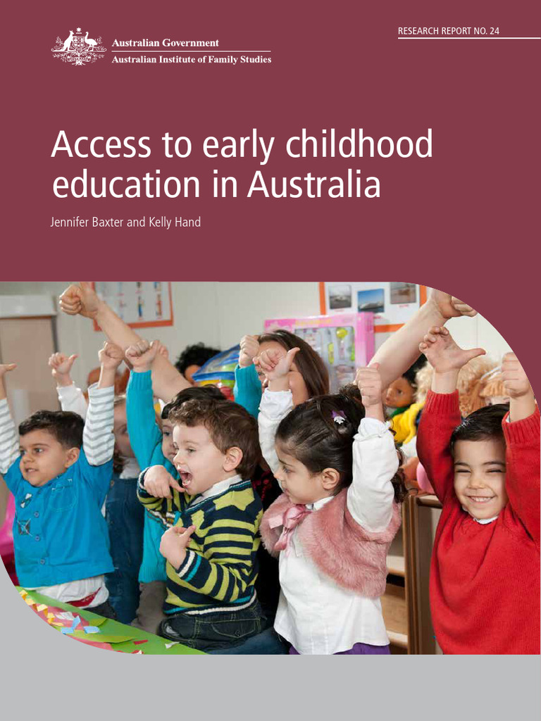 Access To Early Childhood Education in Australia, Baxter, Jennifer Hand ...