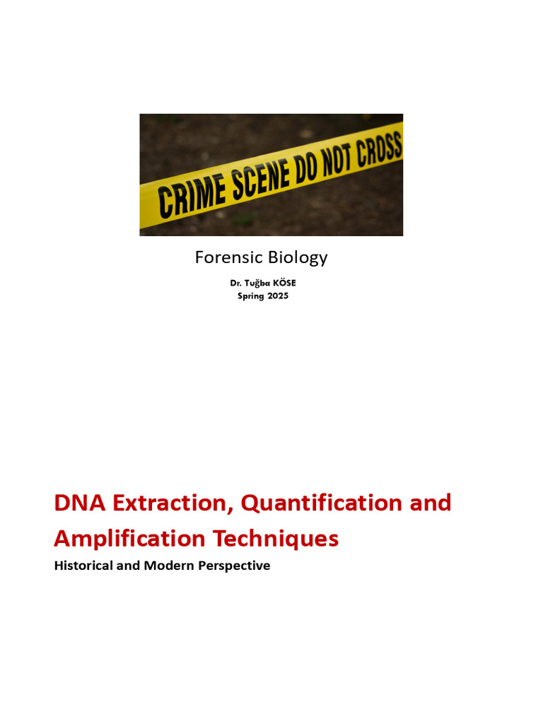 6dna Extraction Quantification and Amplification Techniques | PDF | Polymerase Chain Reaction ...