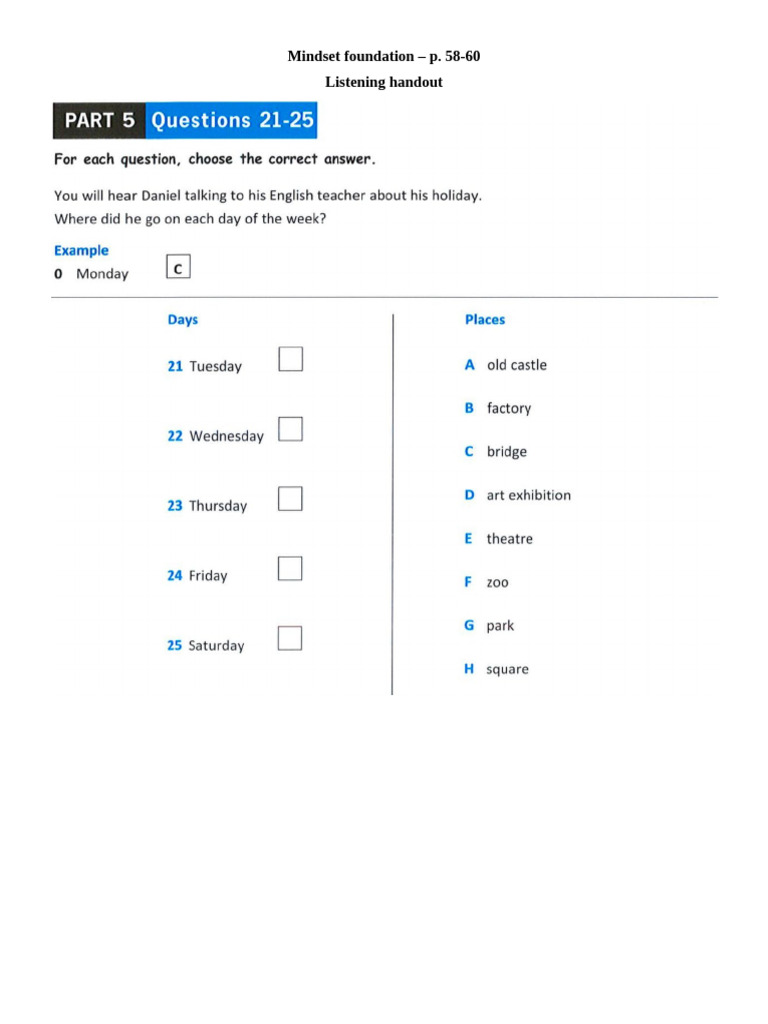 Handout Listening | PDF