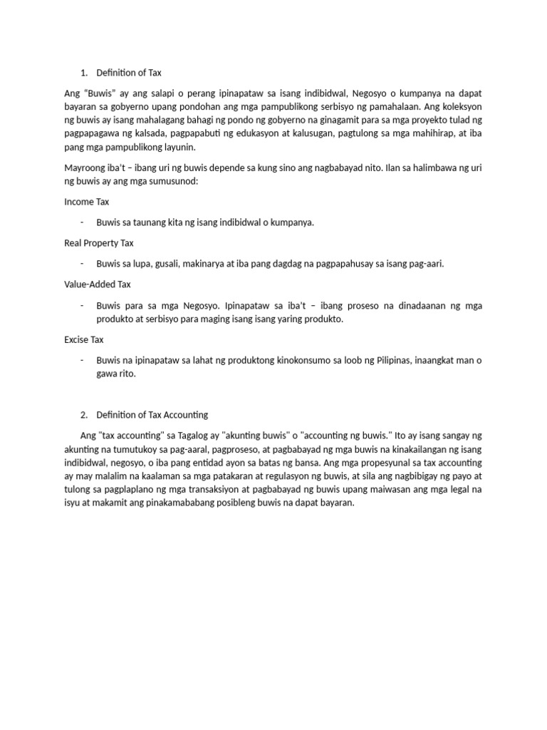 Definition of Tax | PDF