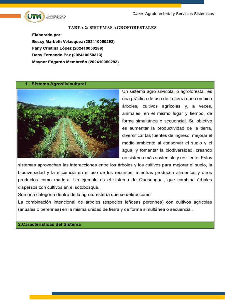 Sistemas Agrosilviculturales Sostenibles | PDF | Agricultura | Entorno ...