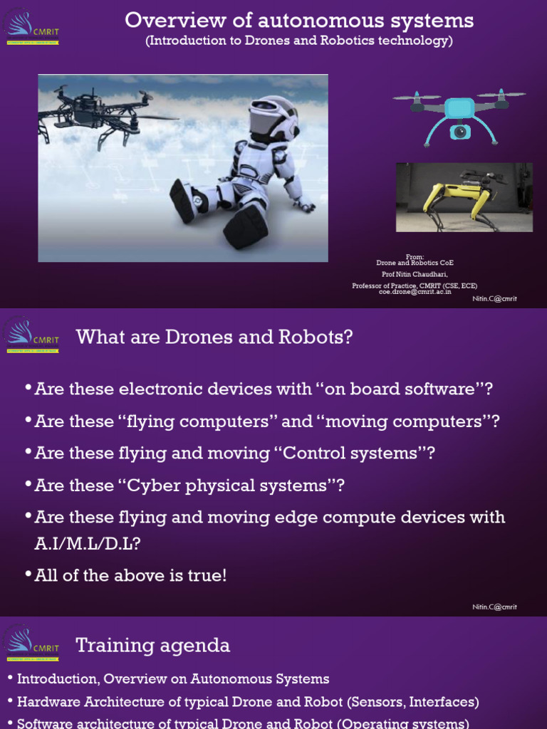 Drones N Robotics Intro v3 Final | PDF | Unmanned Aerial Vehicle ...