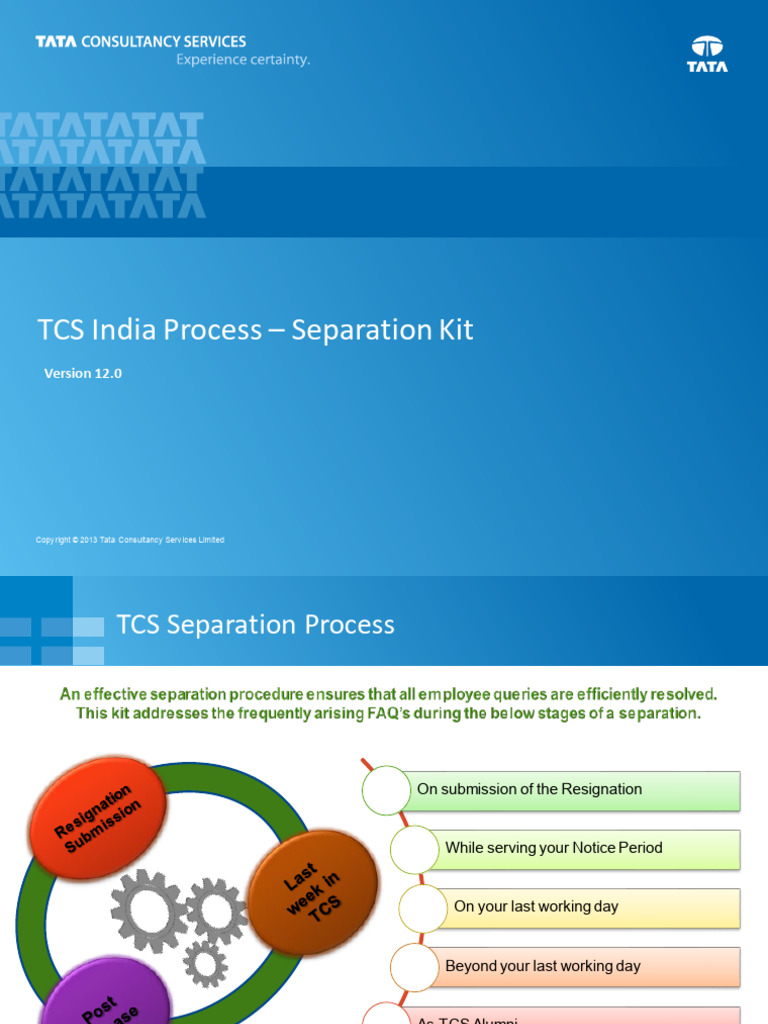 TCS India Separation Process Guide | PDF | Pension | Personal Finance