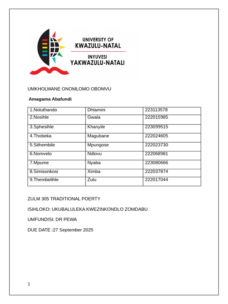 UMKHOLWANE | PDF