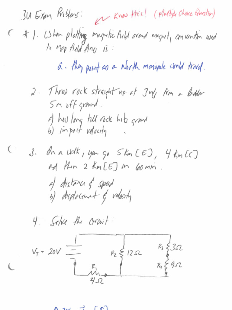 Exam Key Problems With SOLUTIONS | PDF