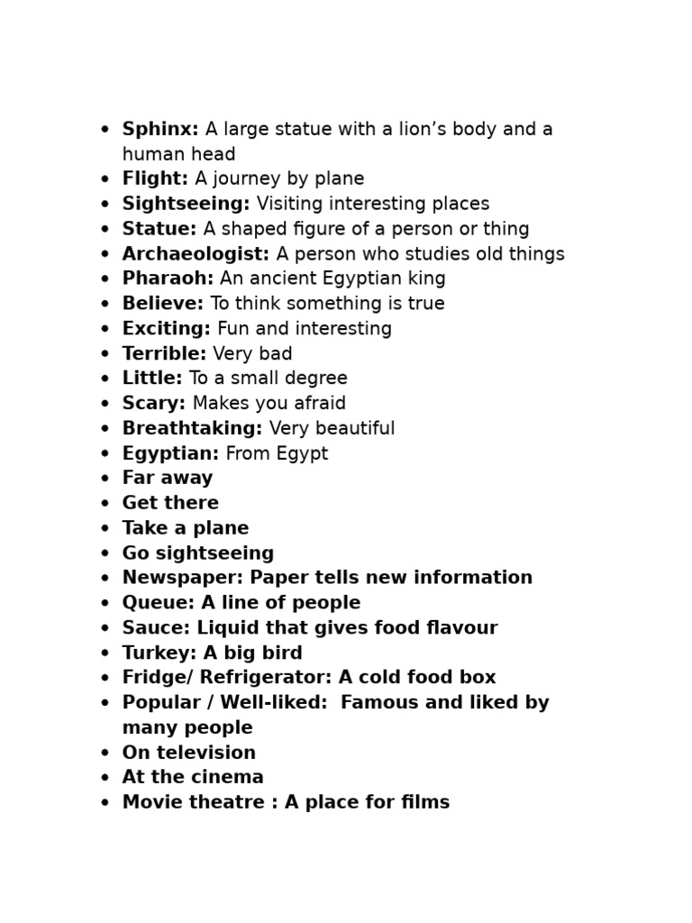 Level 3 Lesson 25 Vocab | PDF