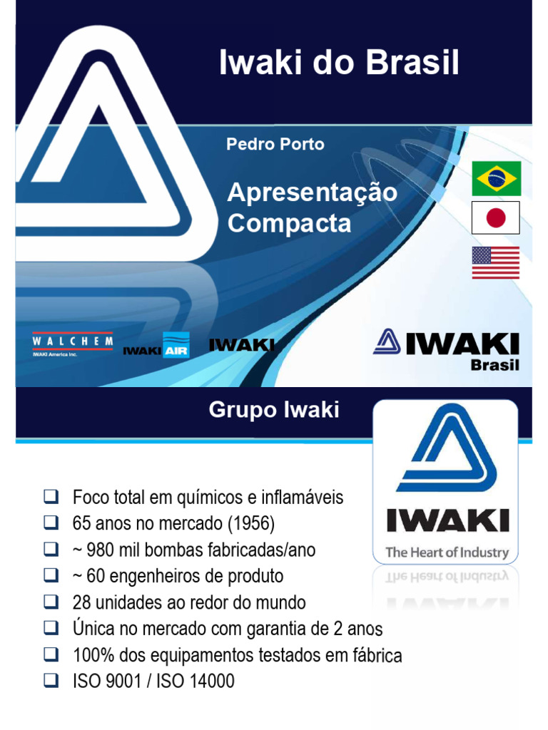 Iwaki do Brasil: Bombas e Sensores Químicos | PDF