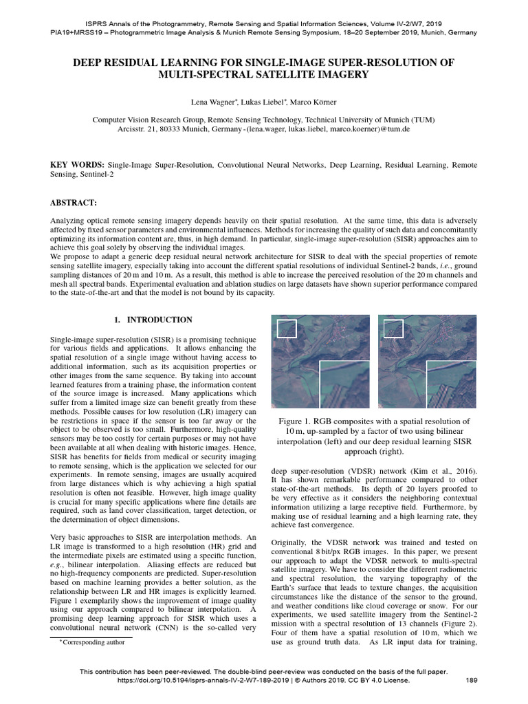 Deep Residual Learning For Single-Image Super-Resolution of Multi ...