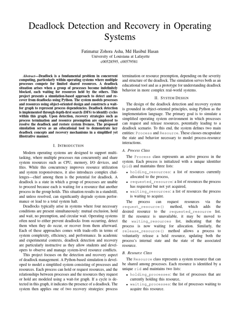 os_project | PDF | Process (Computing) | System