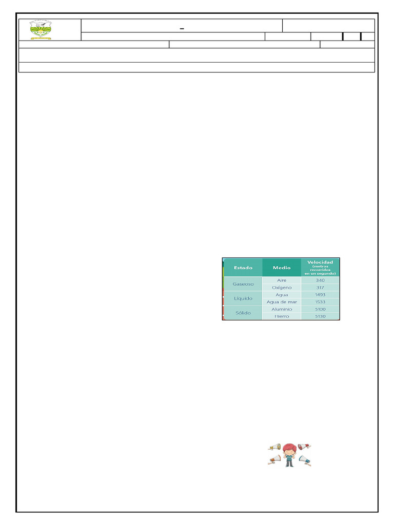 Acumulativo Ciencias Naturales IV Periodo Grado 3 - 2025 | PDF | Sonido ...