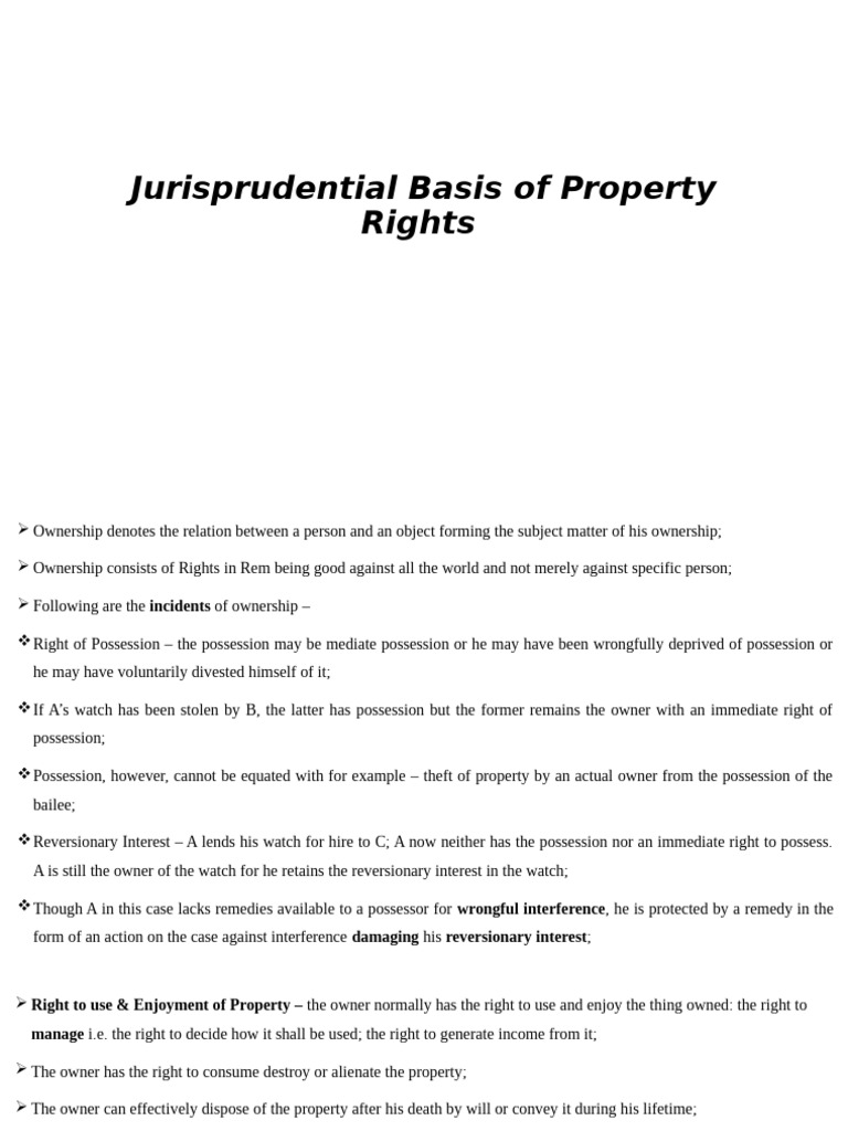 Understanding Property Ownership Rights | PDF | Property | Property Law