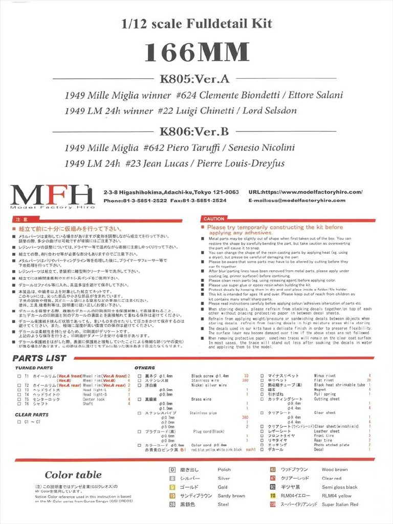 MFH K806 | PDF