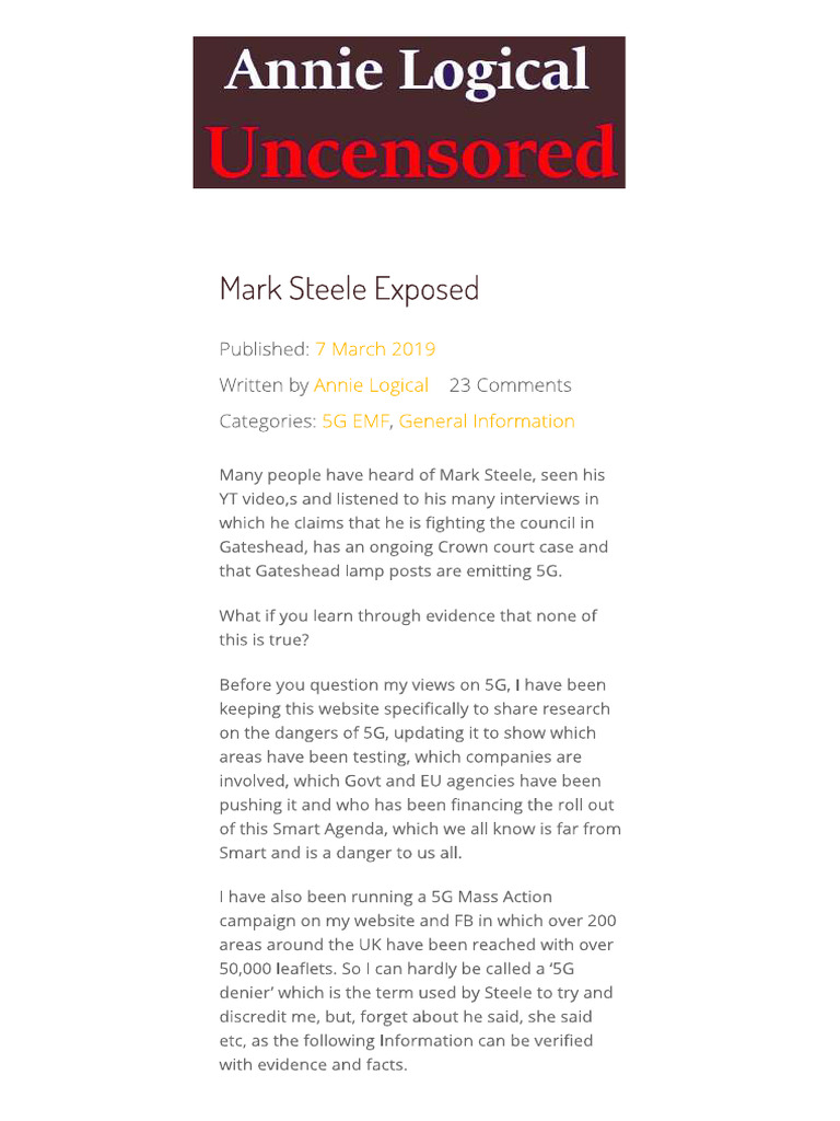 Mark Steele Exposed - Annie Logical | PDF