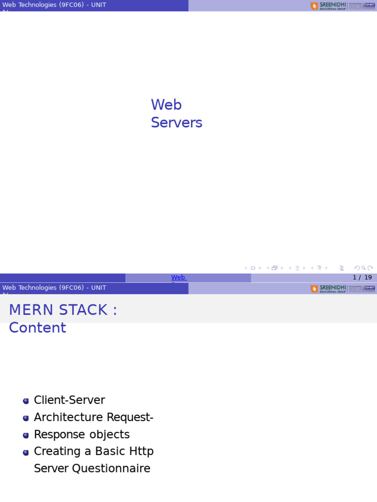 WT Unit IV Web Servers&Rest API | PDF | Client–Server Model | Networking