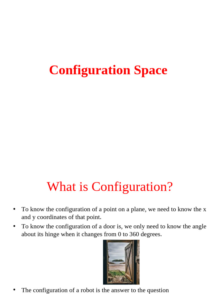 Understanding Robot Configuration Space | PDF | Space | Mathematical ...