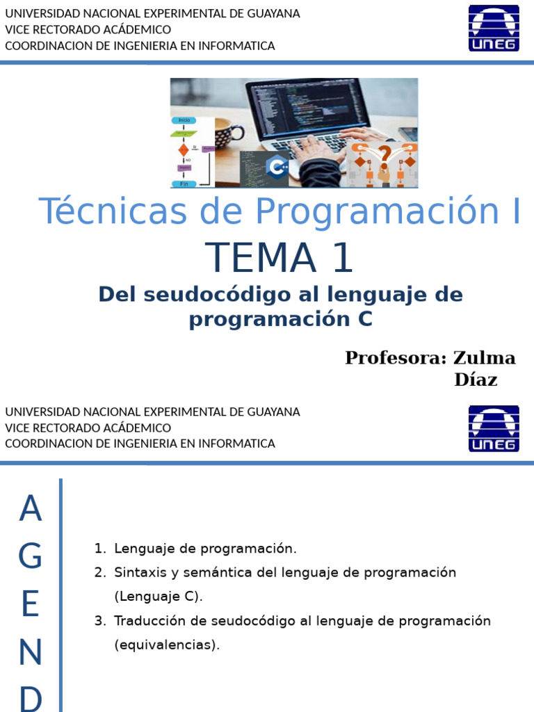 Tecnicas de Programacion I - TEMA 1V2 | PDF | Lenguaje de programación ...
