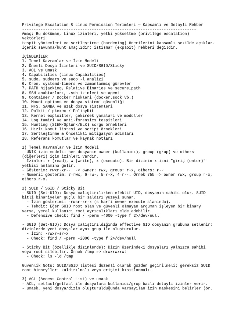 Priv Esc Linux Detailed | PDF